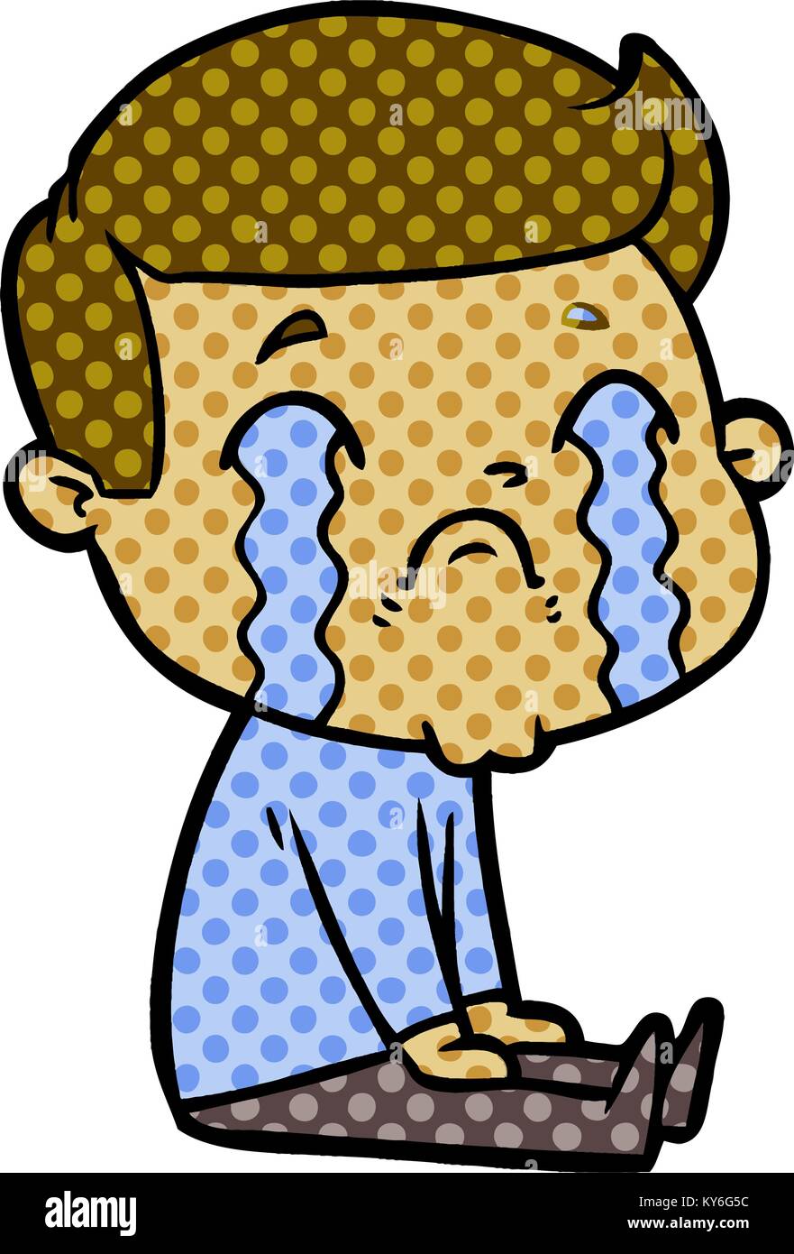 cartoon man crying Stock Vector Image & Art - Alamy