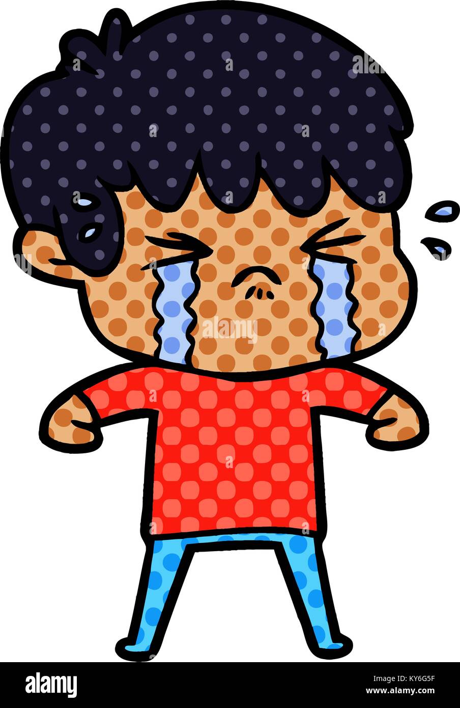 cartoon boy crying Stock Vector Image & Art - Alamy