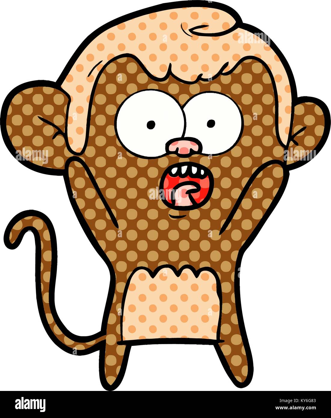 cartoon shocked monkey Stock Vector Image & Art - Alamy