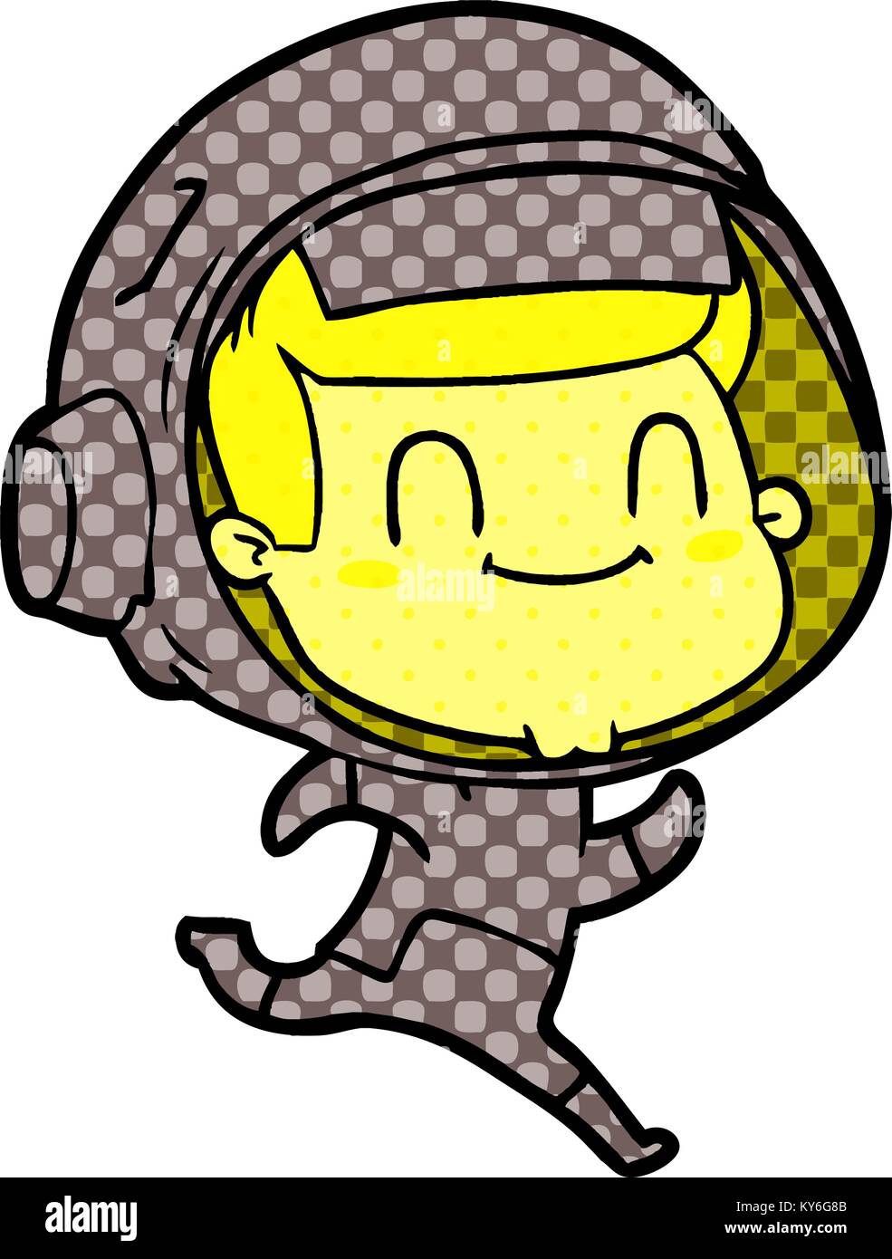 happy cartoon astronaut man Stock Vector Image & Art - Alamy