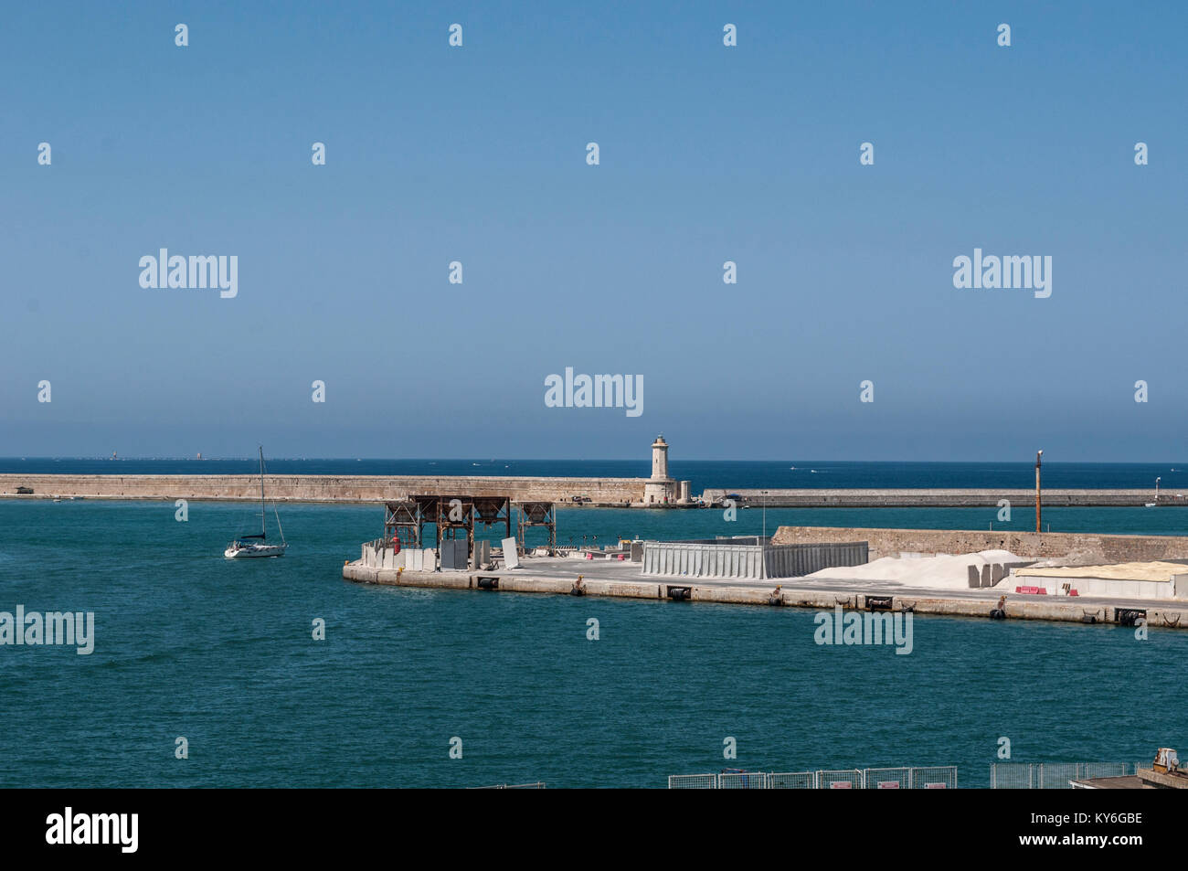 Italy: view of the port of Livorno, the main port of Tuscany and one of ...