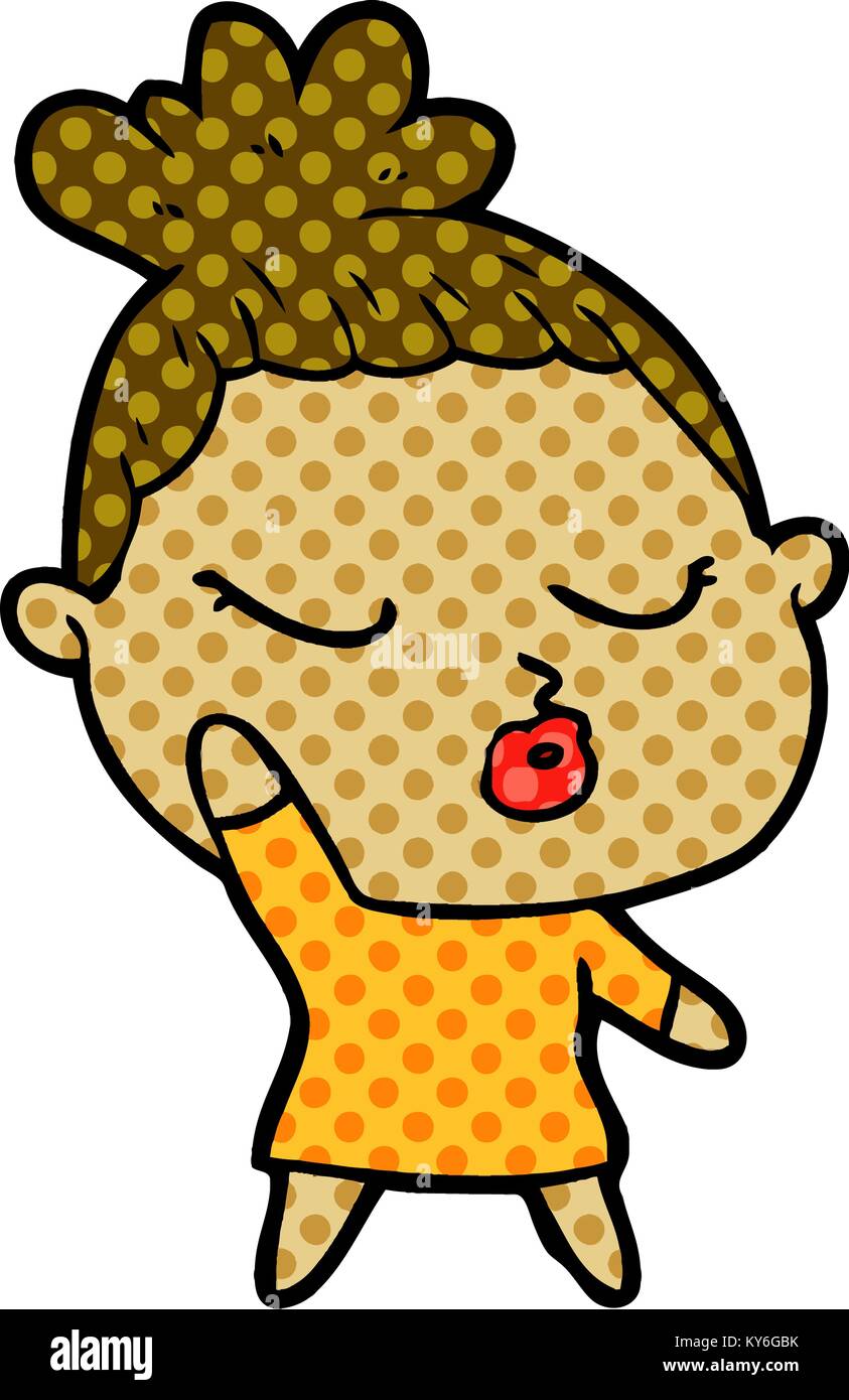 cartoon calm woman Stock Vector Image & Art - Alamy