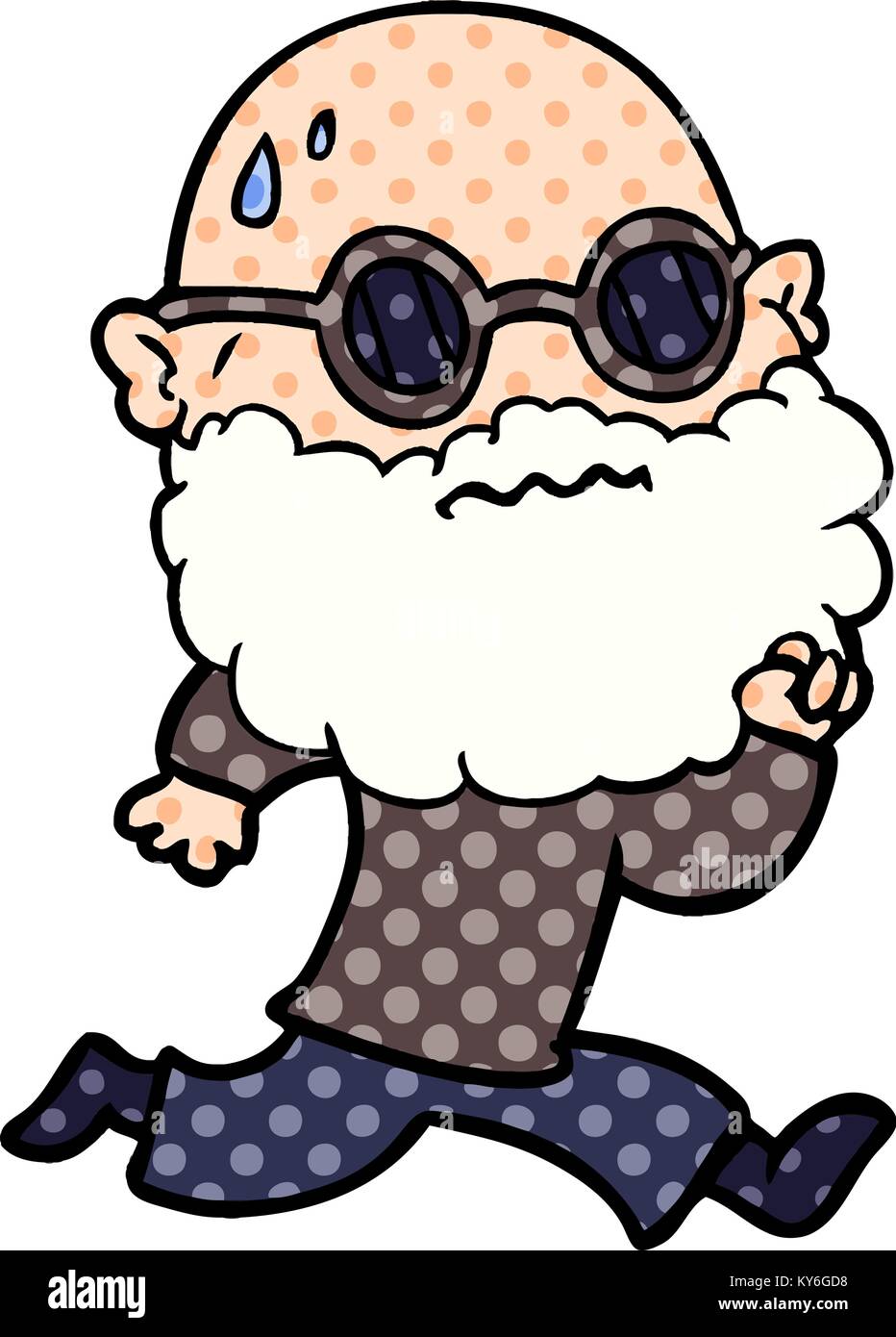 Bald man running Stock Vector Images - Alamy