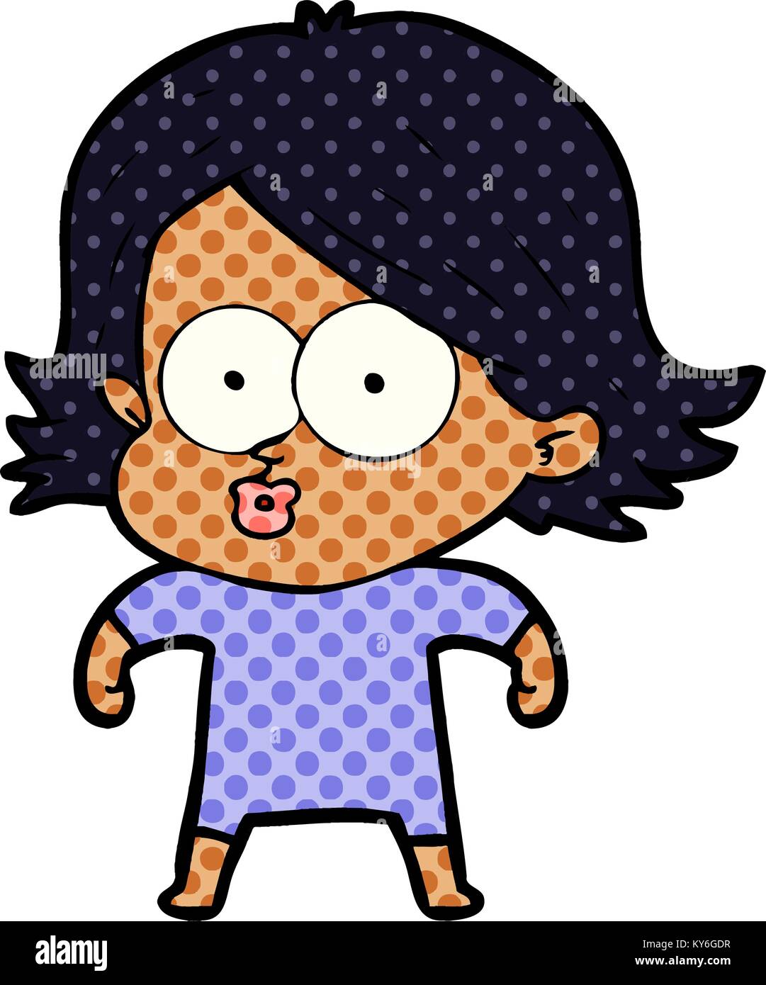 cartoon girl pouting Stock Vector Image & Art - Alamy