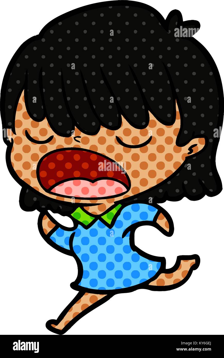 cartoon woman talking loudly Stock Vector Image & Art - Alamy