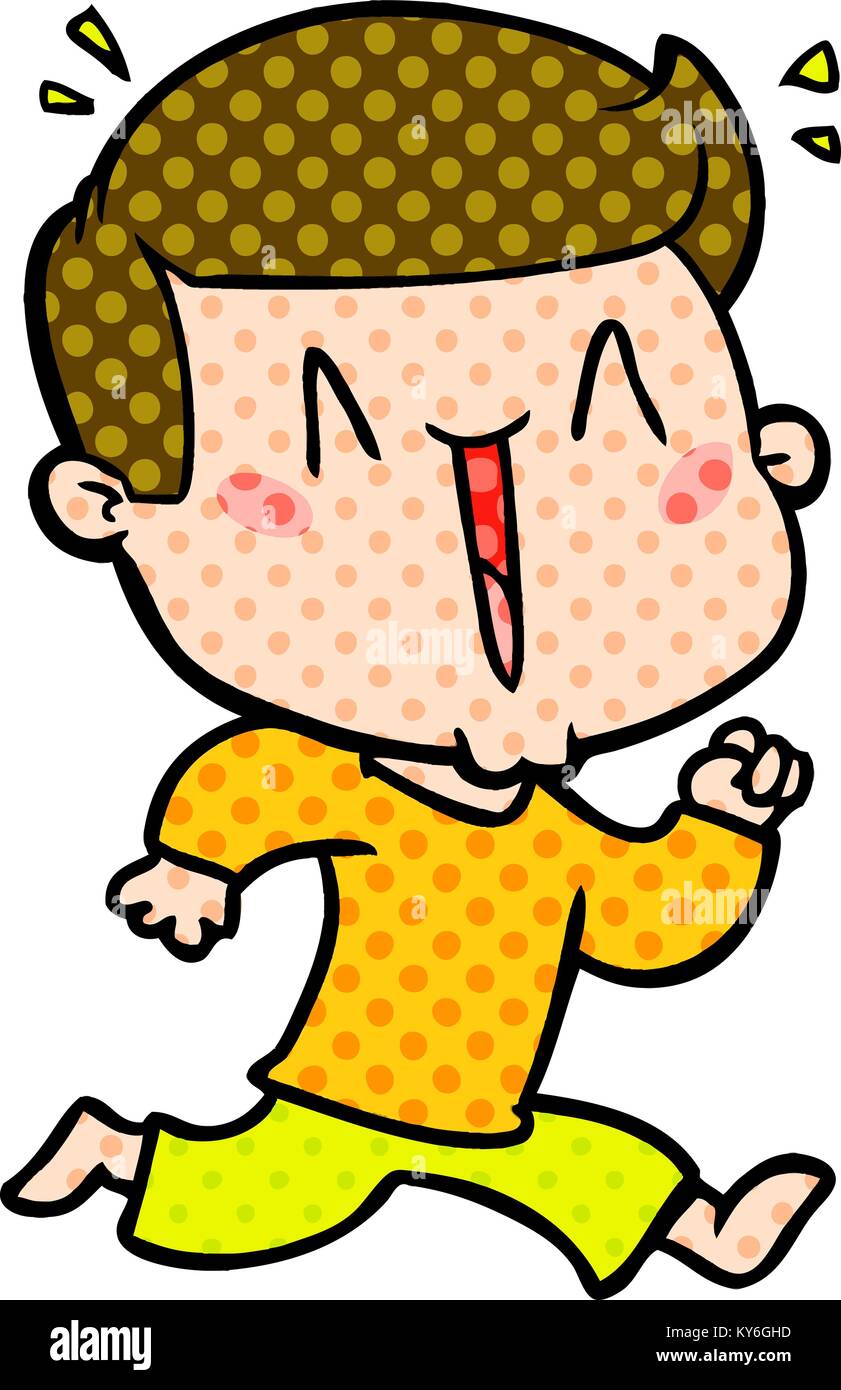 cartoon excited man Stock Vector Image & Art - Alamy