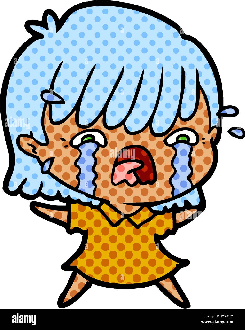 cartoon girl crying Stock Vector Image & Art - Alamy