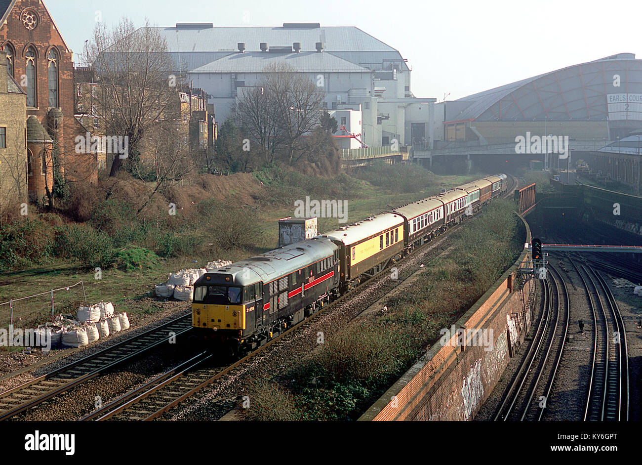 A pair of class 31 diesel locomotives numbers 31468 and 31452 owned by ...