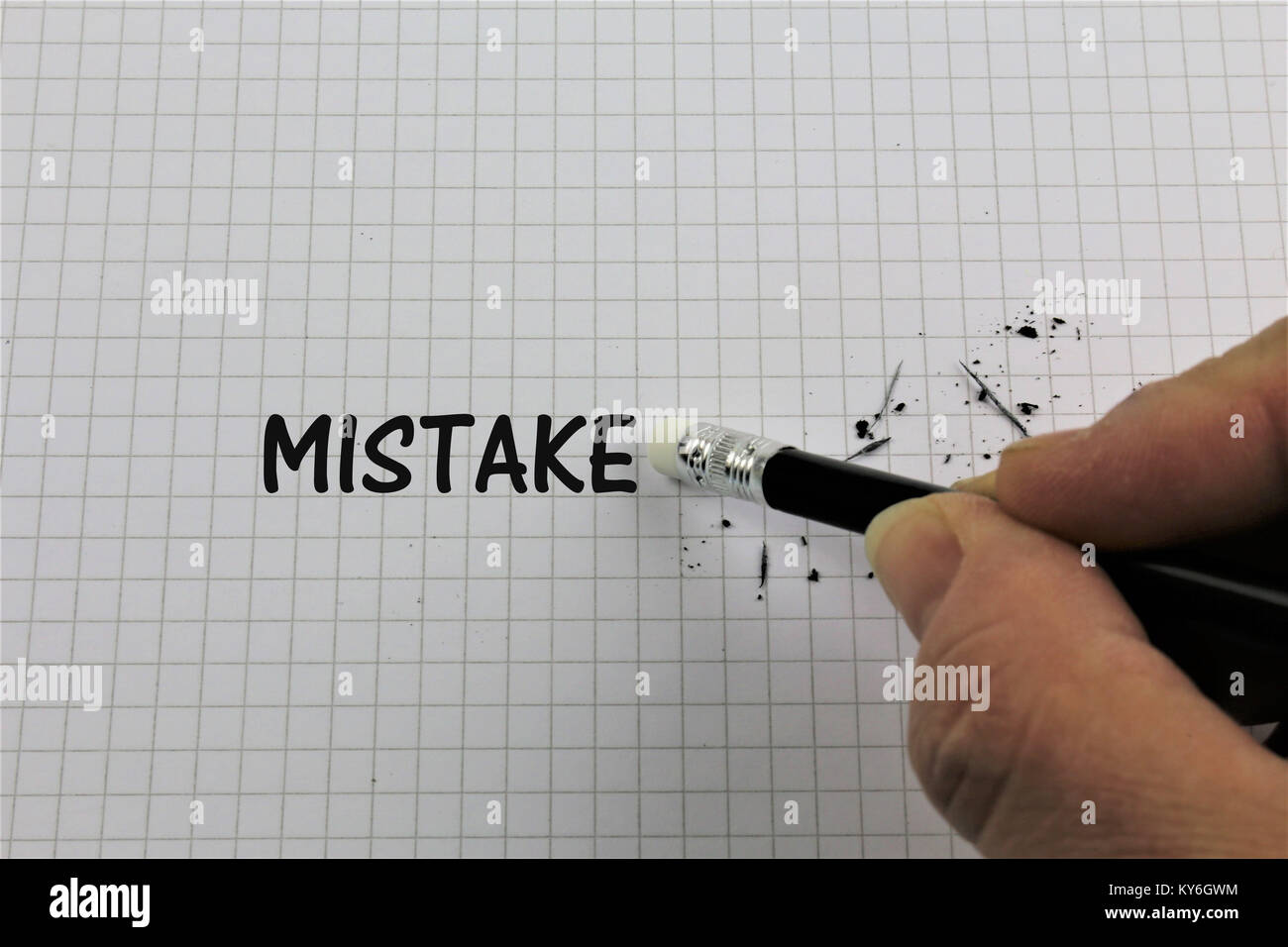 An concept Image of a error correction, mistake - with copy space Stock ...