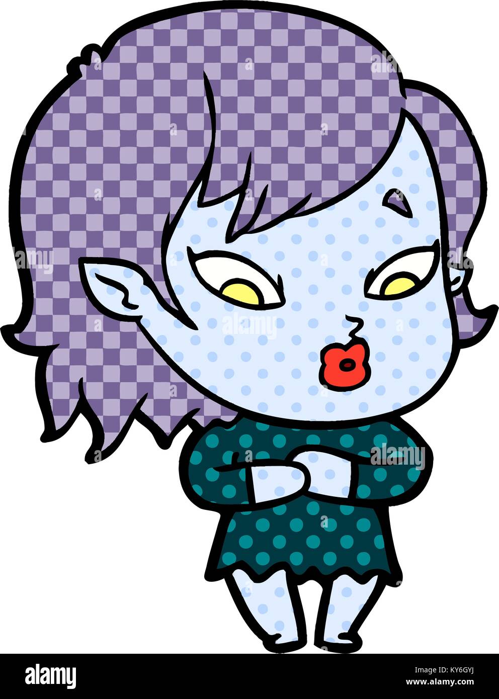 cute cartoon vampire girl Stock Vector Image & Art - Alamy