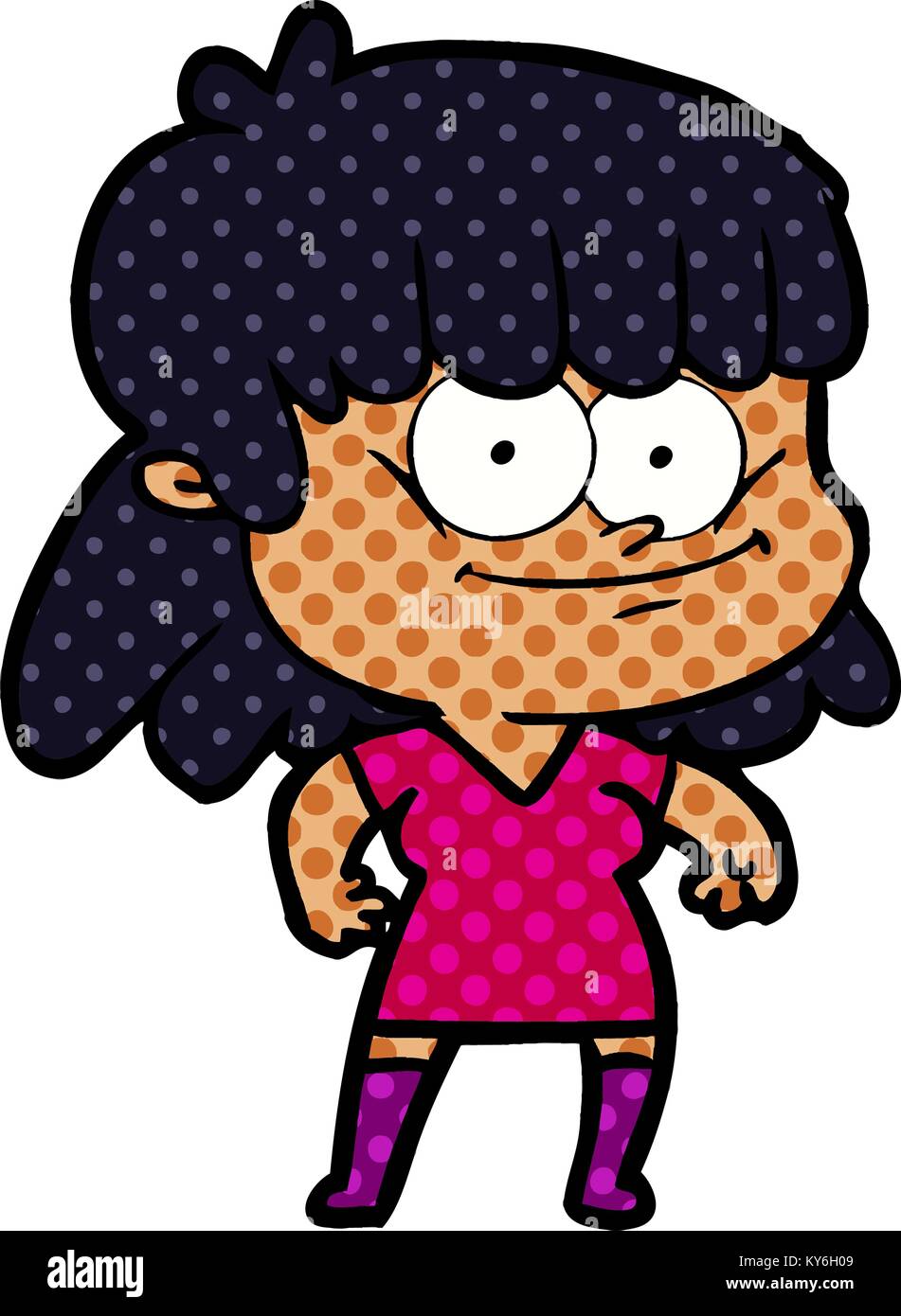 Cartoon Girl Smiling Stock Vector Image And Art Alamy