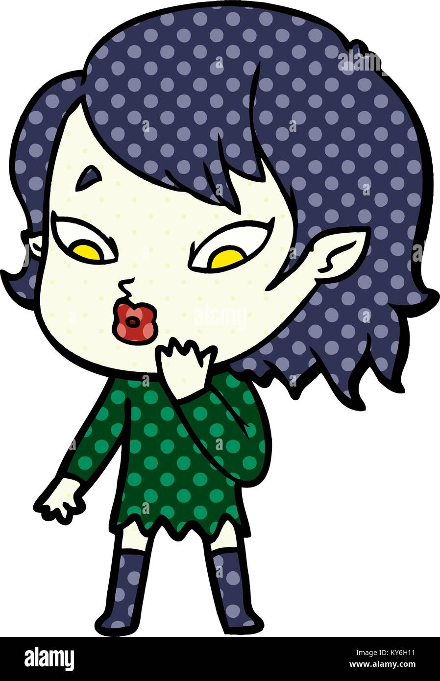 cute cartoon vampire girl Stock Vector Image & Art - Alamy