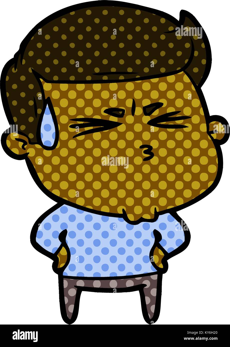 cartoon frustrated man Stock Vector Image & Art - Alamy