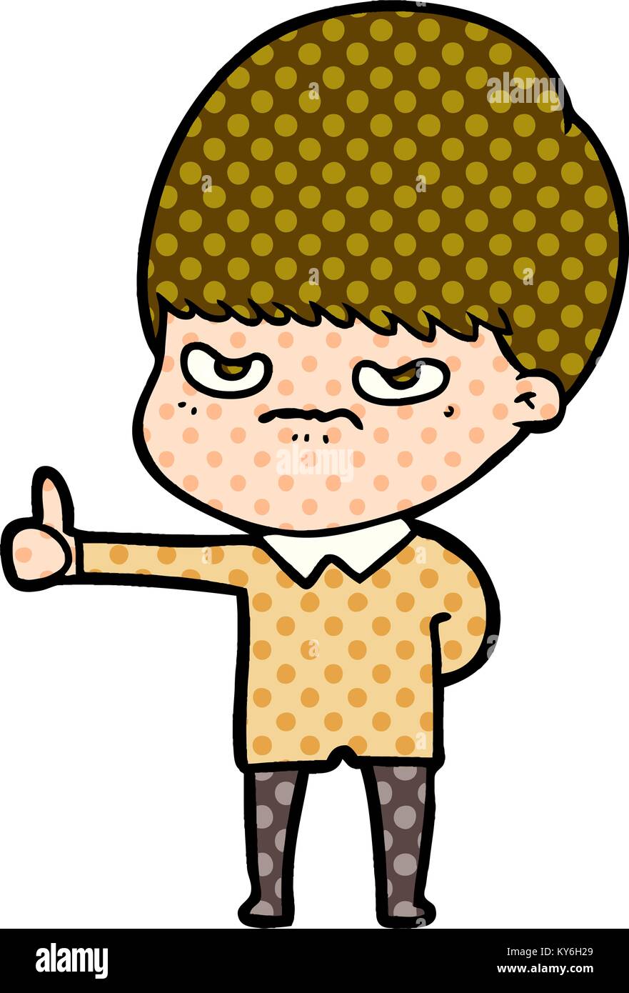 angry cartoon boy Stock Vector Image & Art - Alamy