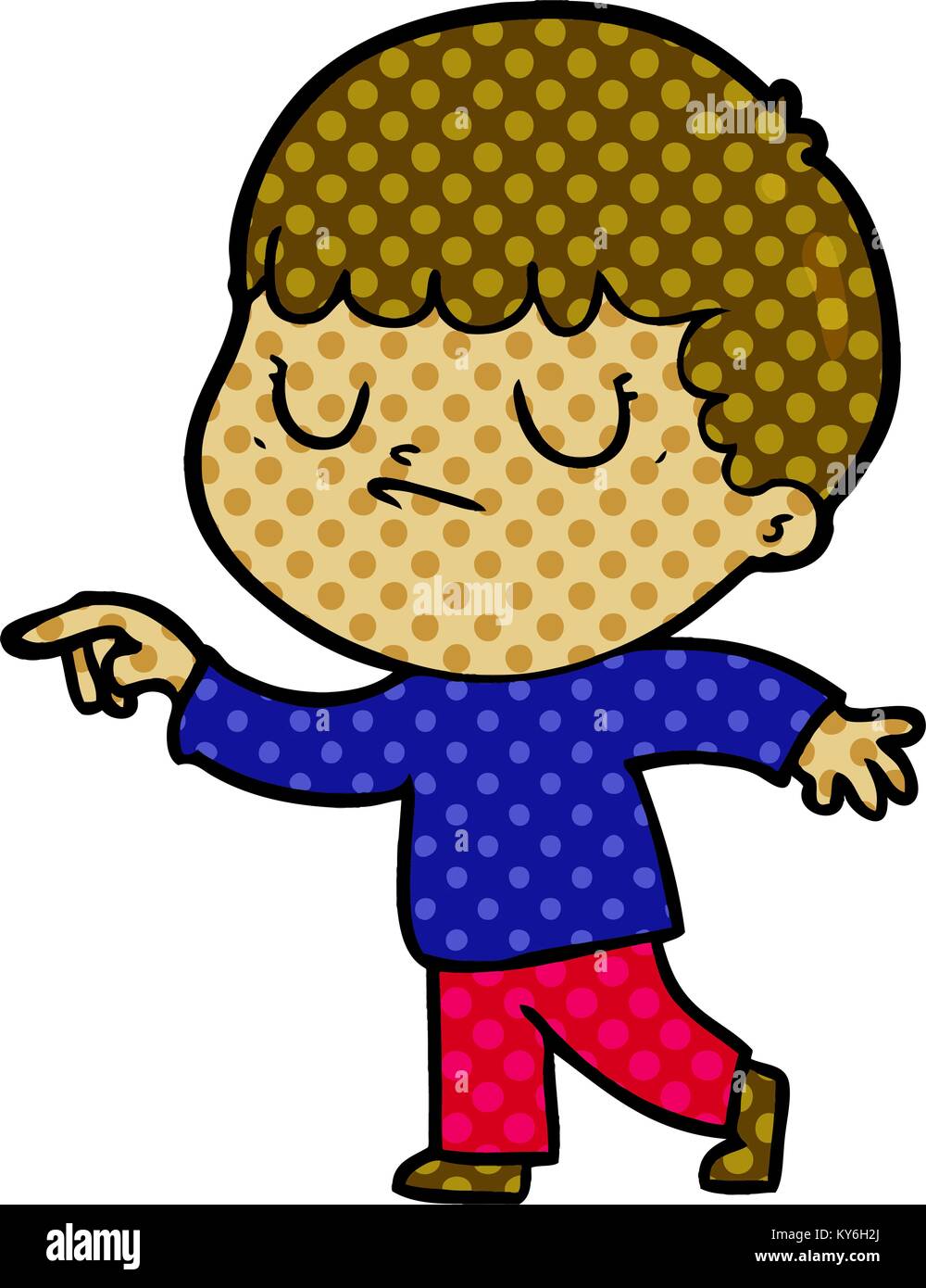 cartoon grumpy boy Stock Vector Image & Art - Alamy