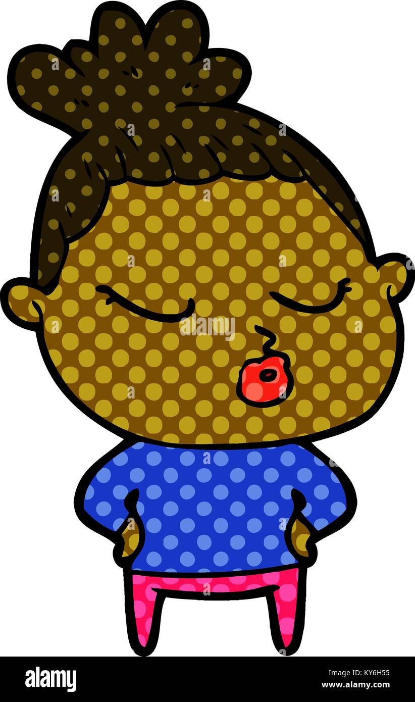 cartoon calm woman Stock Vector Image & Art - Alamy