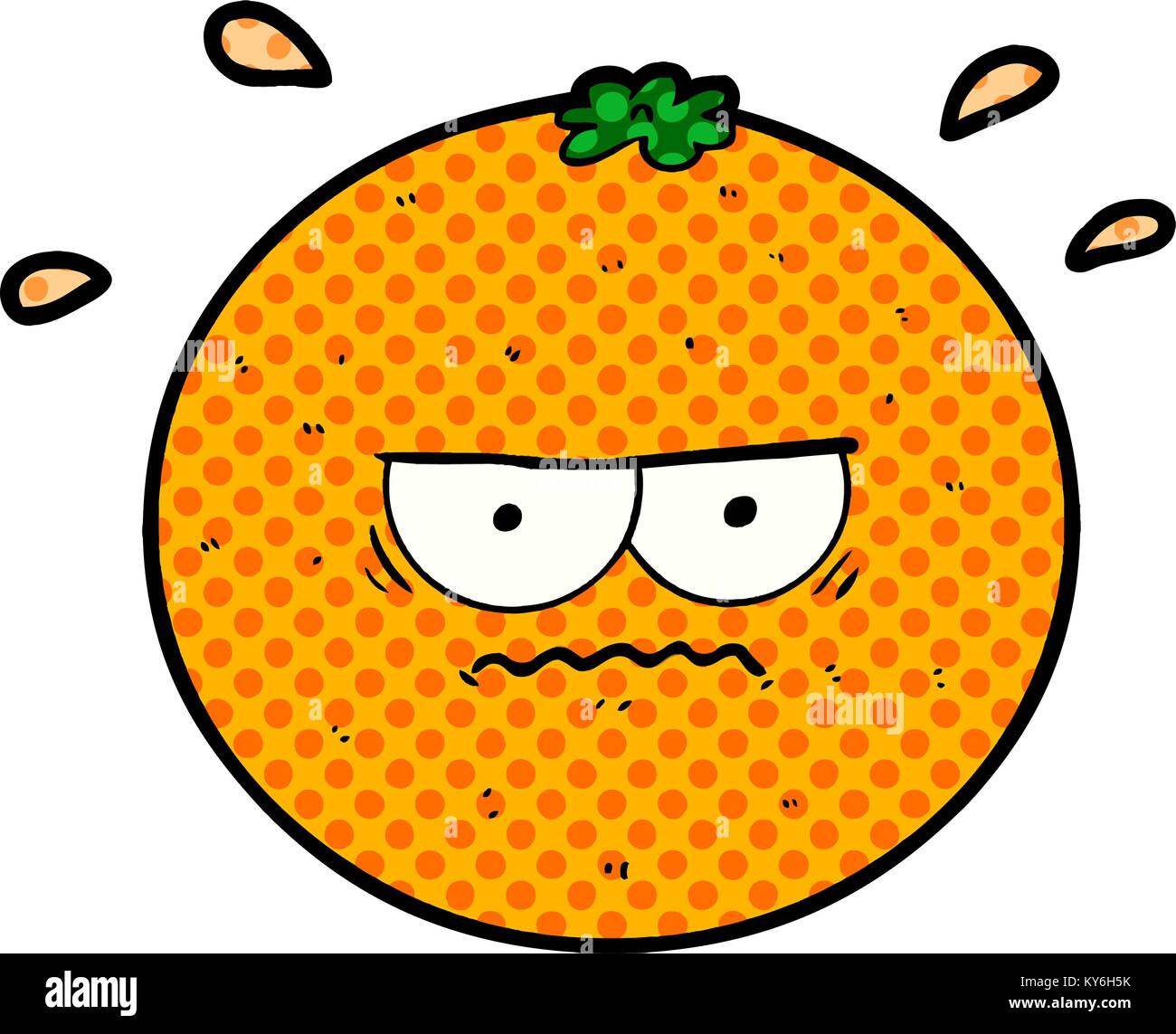 cartoon angry orange Stock Vector Image & Art - Alamy
