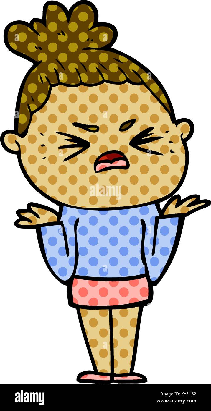 cartoon angry woman Stock Vector Image & Art - Alamy