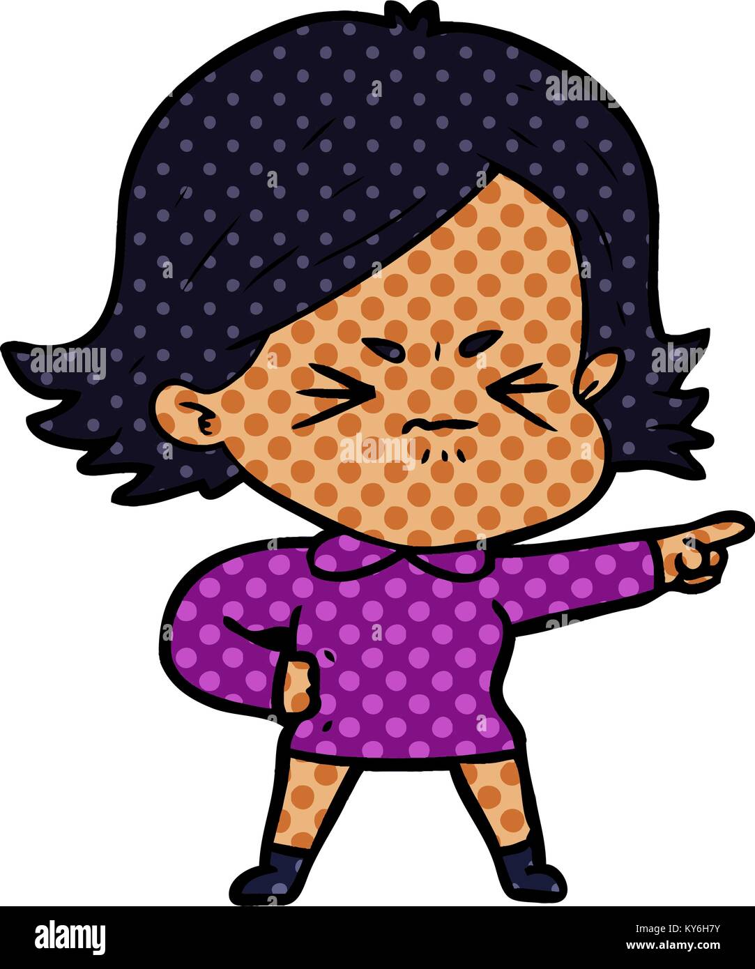 cartoon angry woman Stock Vector Image & Art - Alamy