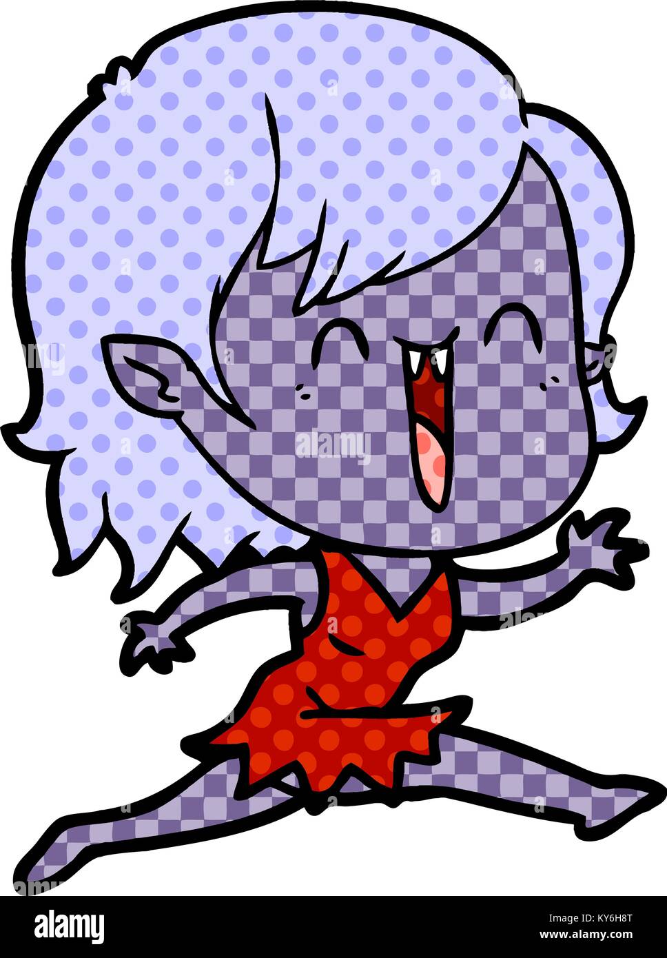 cute cartoon happy vampire girl Stock Vector Image & Art - Alamy