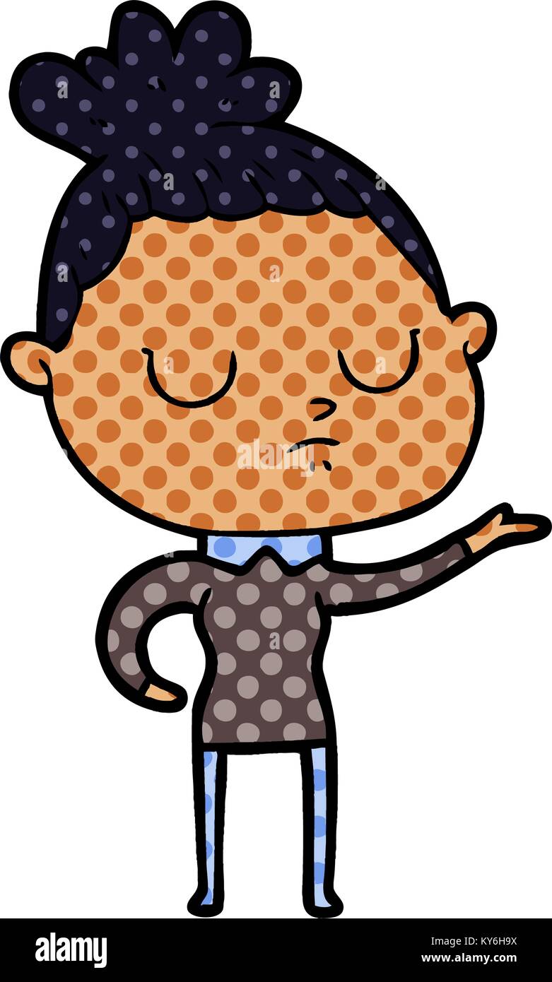 cartoon calm woman Stock Vector Image & Art - Alamy