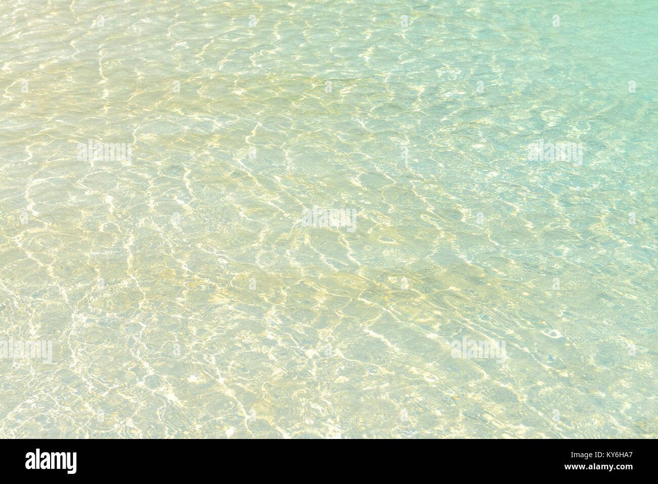 Swimming pool blue water with a wave and sunlight reflection effect ...