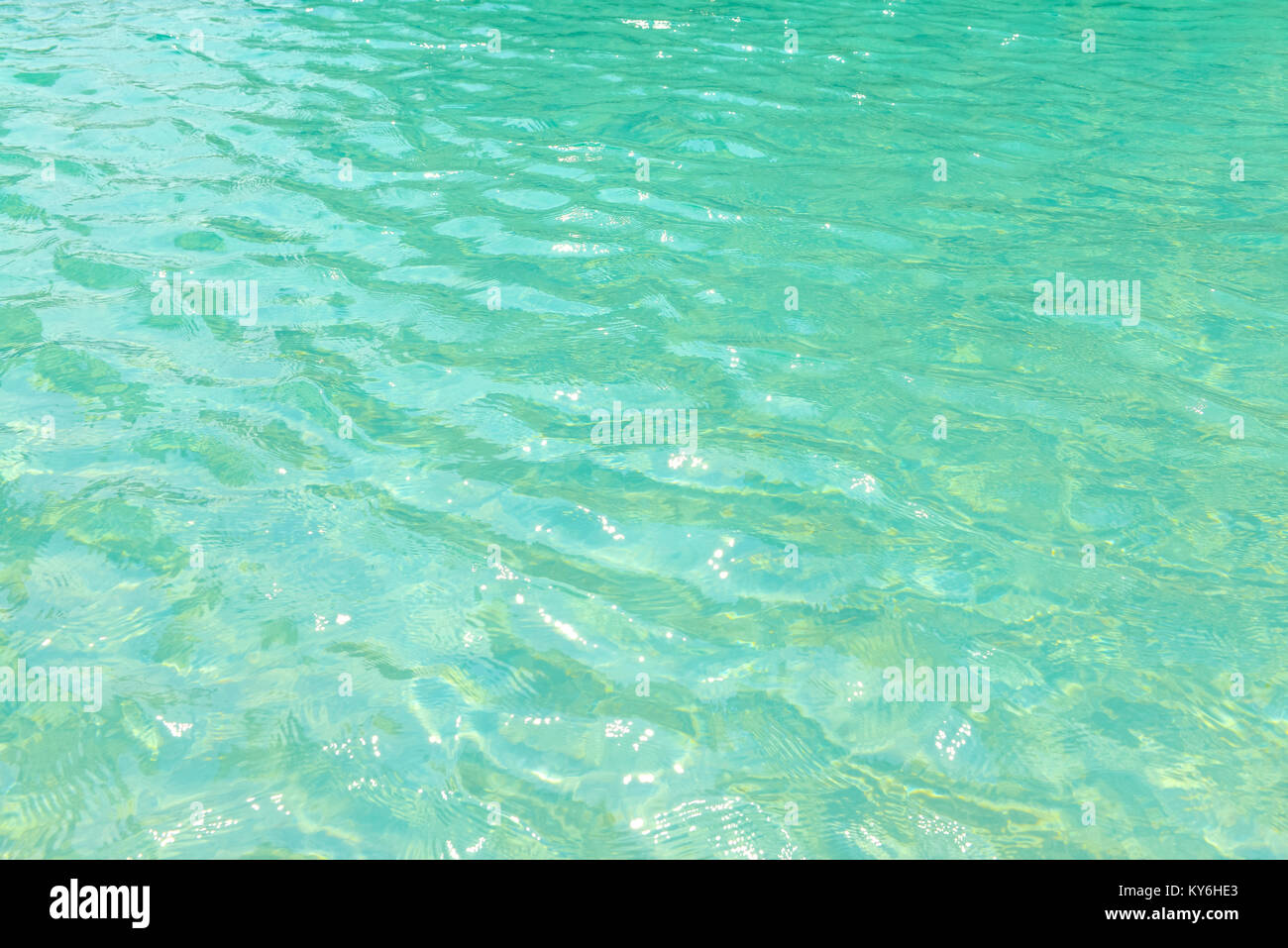 Swimming pool blue water with a wave and sunlight reflection effect ...