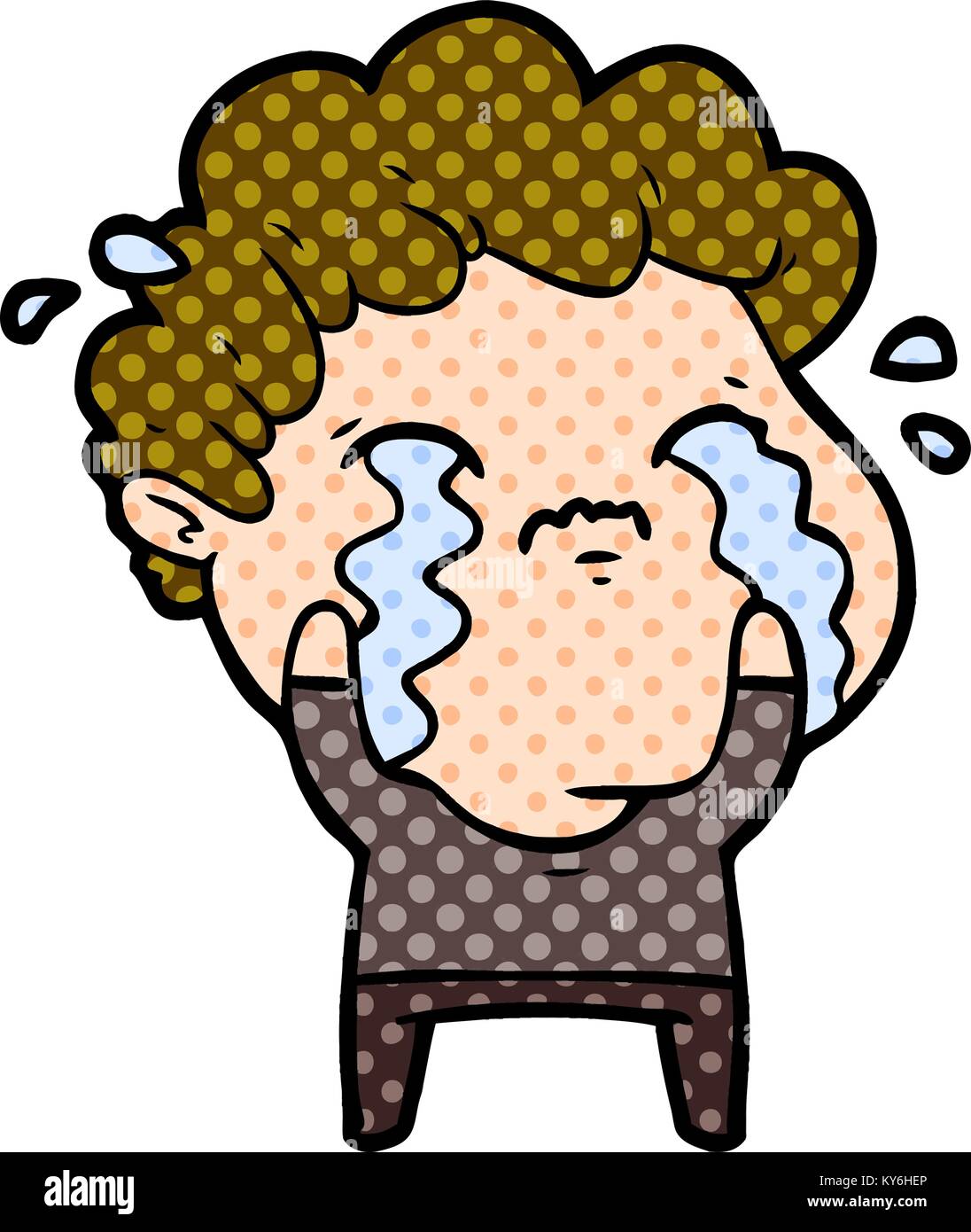 cartoon man crying Stock Vector Image & Art - Alamy
