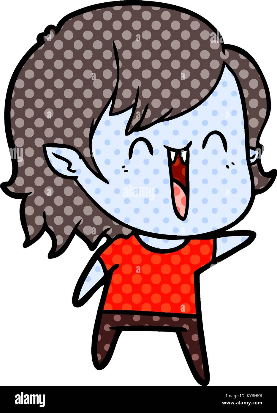 cute cartoon happy vampire girl Stock Vector Image & Art - Alamy