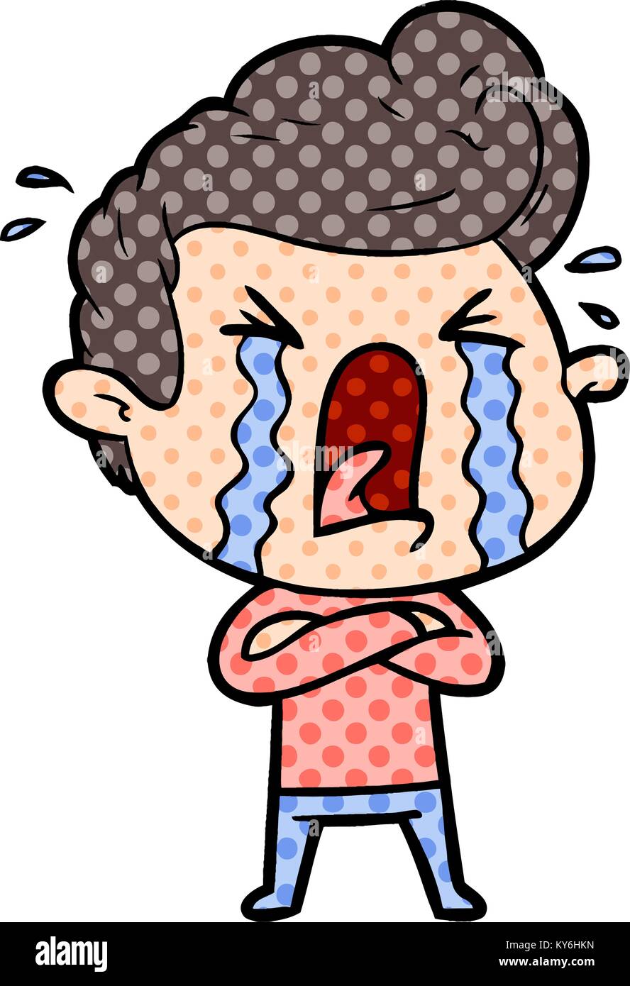 cartoon crying man Stock Vector Image & Art - Alamy