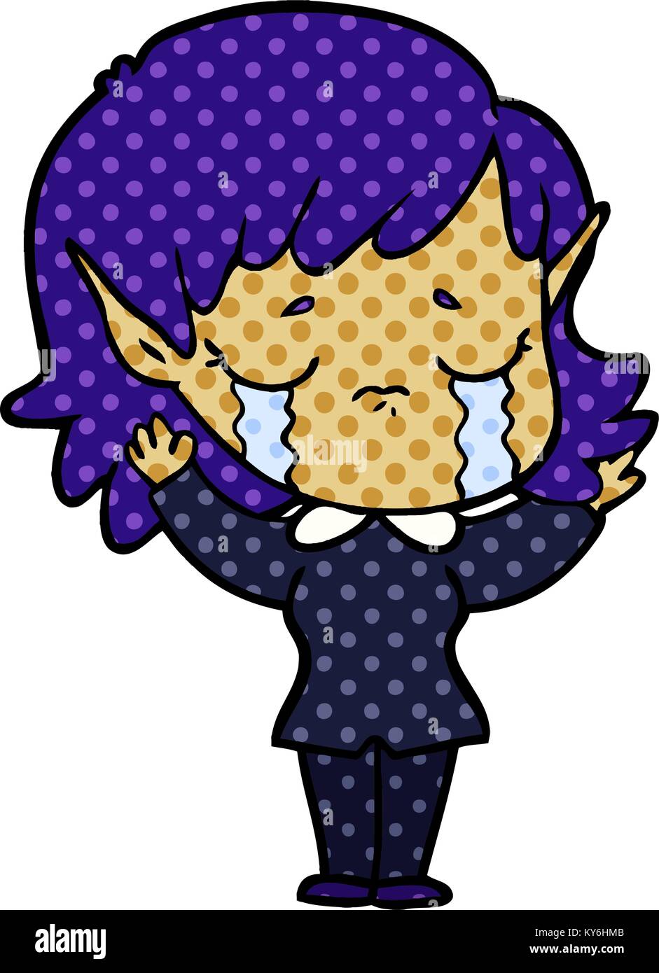 cartoon crying elf girl Stock Vector Image & Art - Alamy