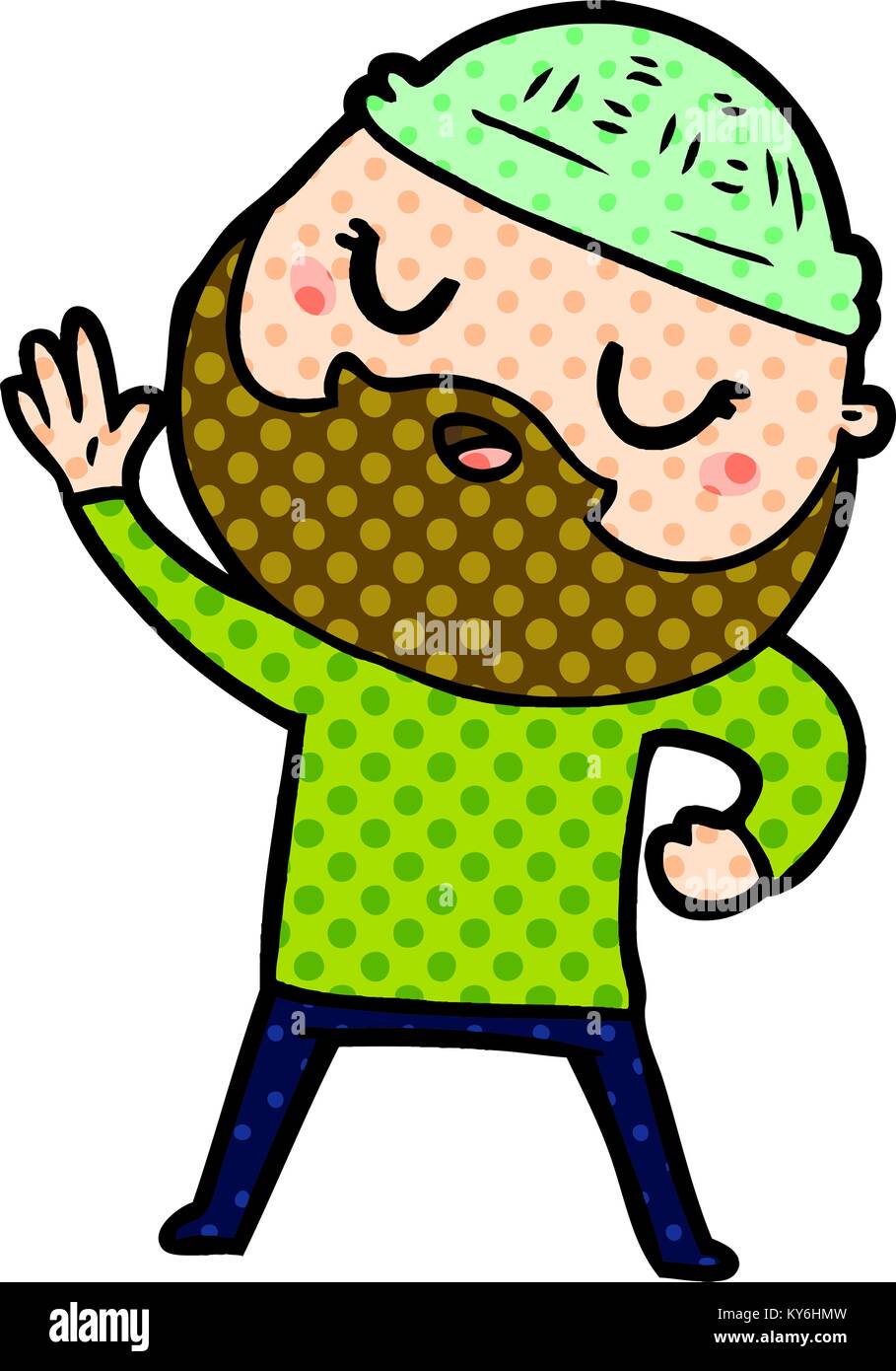 cartoon man with beard Stock Vector Image & Art - Alamy