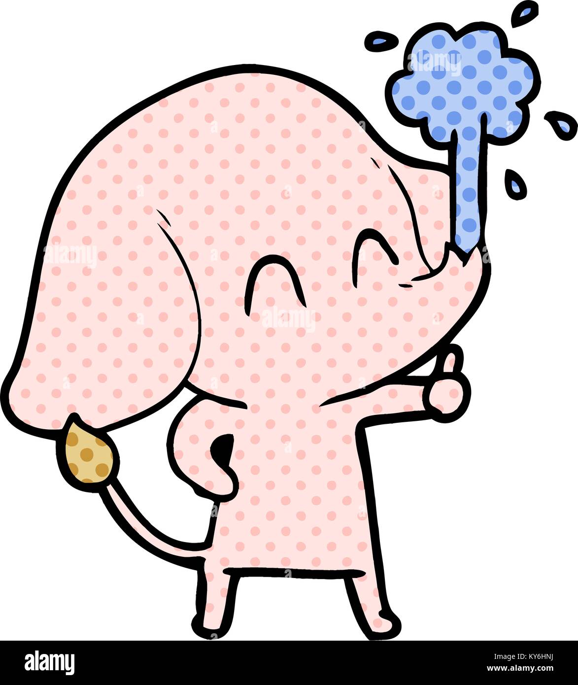 cute cartoon elephant spouting water Stock Vector Image & Art - Alamy
