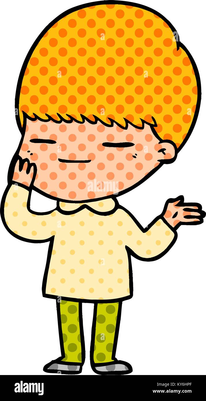 cartoon smug boy Stock Vector Image & Art - Alamy