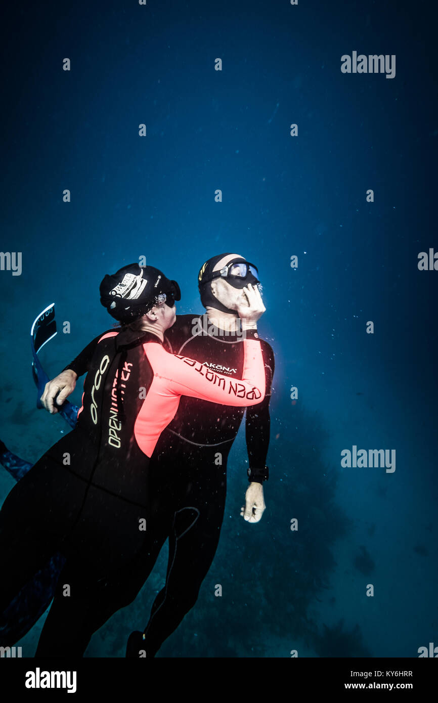 SAN ANDRES ISLAND, Colombia Circa March 2017. Freediving Rescue ...