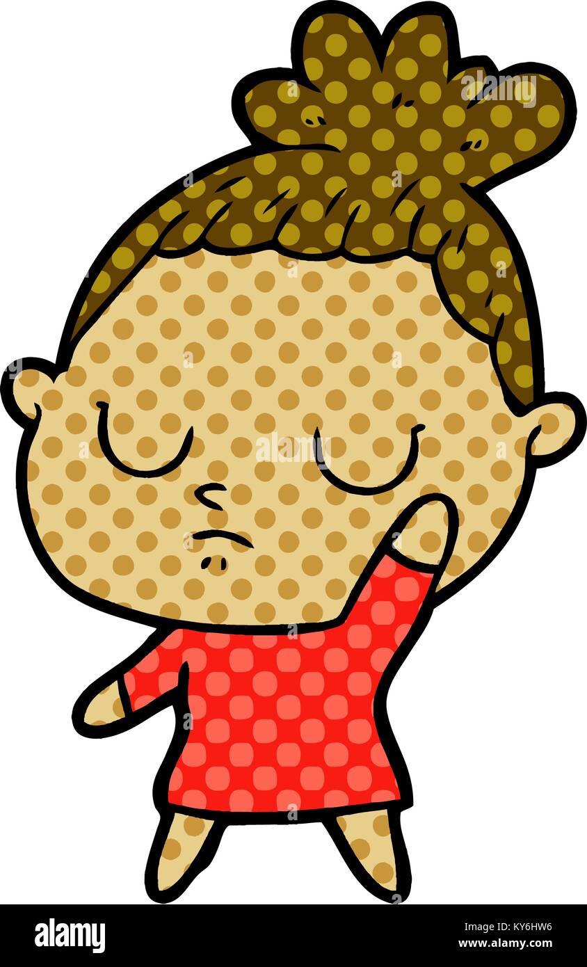 cartoon calm woman Stock Vector Image & Art - Alamy