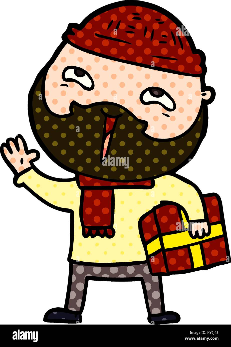 cartoon happy bearded man Stock Vector Image & Art - Alamy