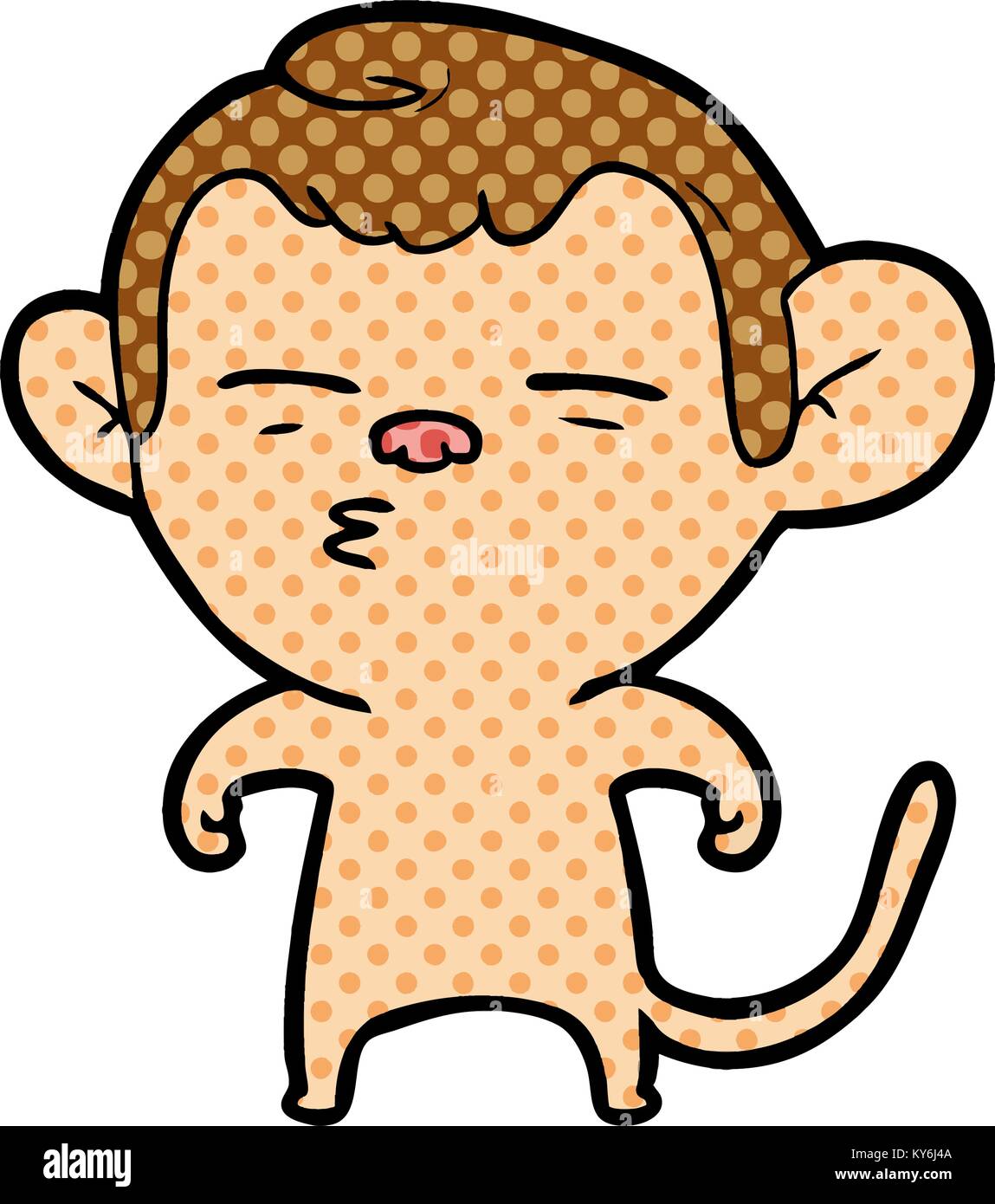 cartoon suspicious monkey Stock Vector Image & Art - Alamy