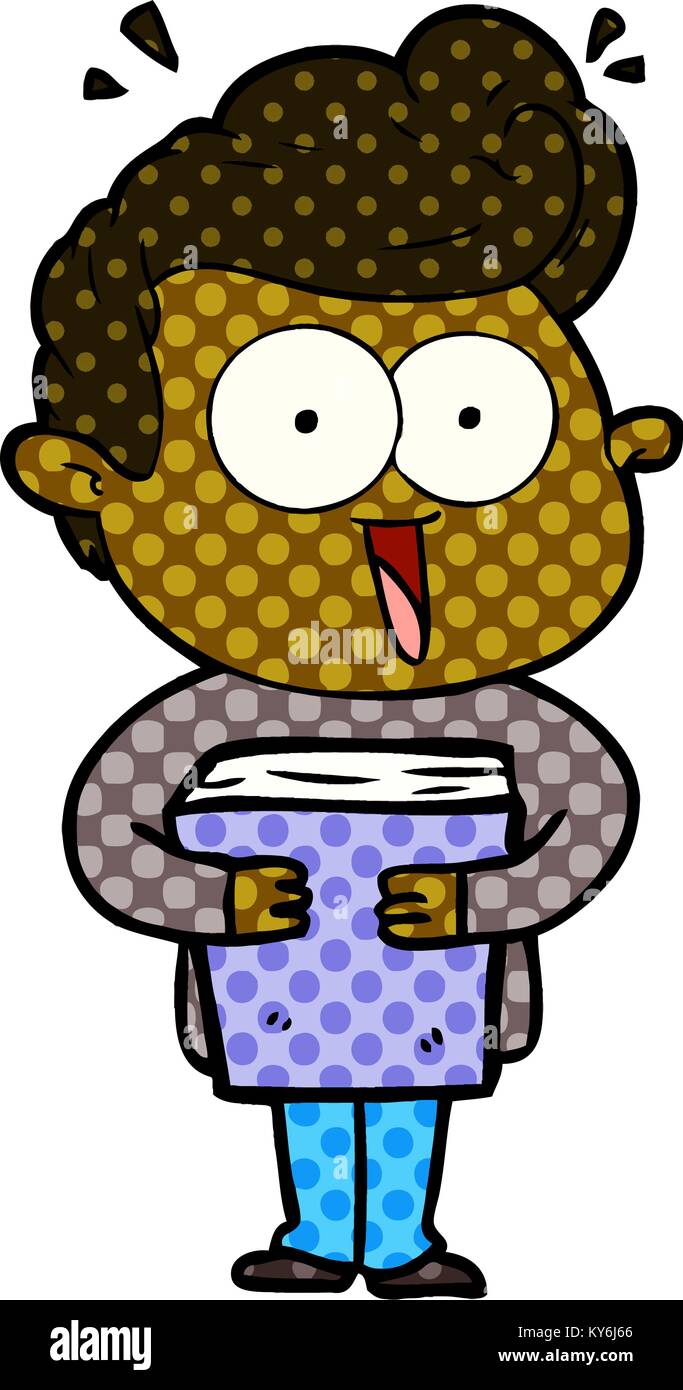 cartoon man with book Stock Vector Image & Art - Alamy