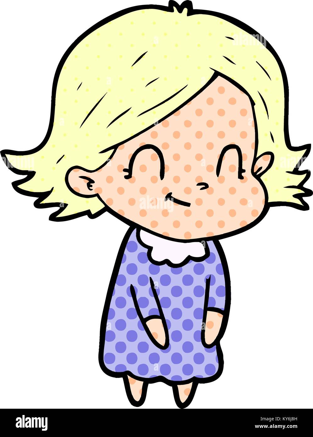 cartoon friendly girl Stock Vector Image & Art - Alamy