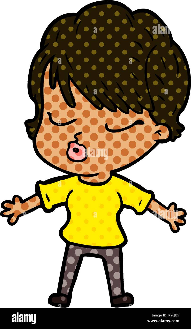 cartoon woman with eyes shut Stock Vector Image & Art - Alamy