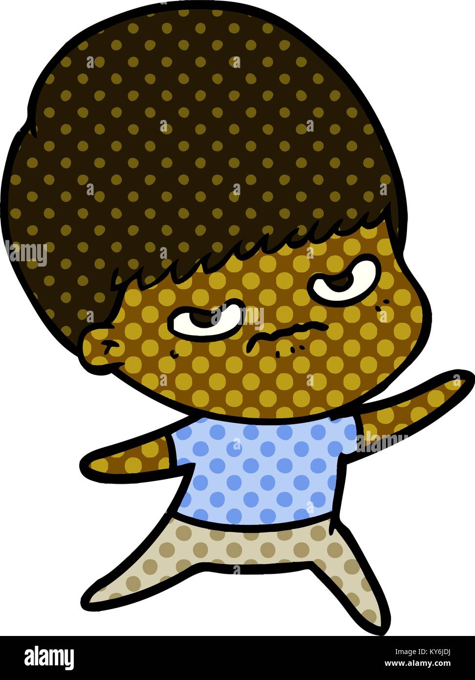 cartoon angry boy Stock Vector Image & Art - Alamy