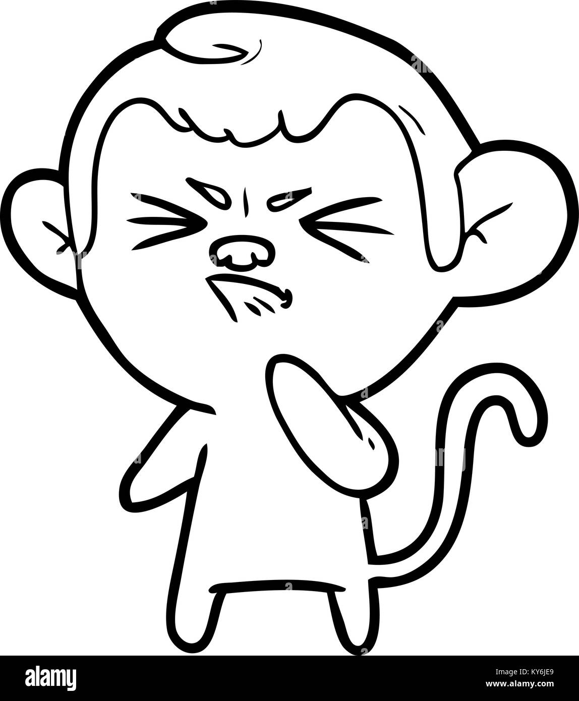 cartoon angry monkey Stock Vector Image & Art - Alamy