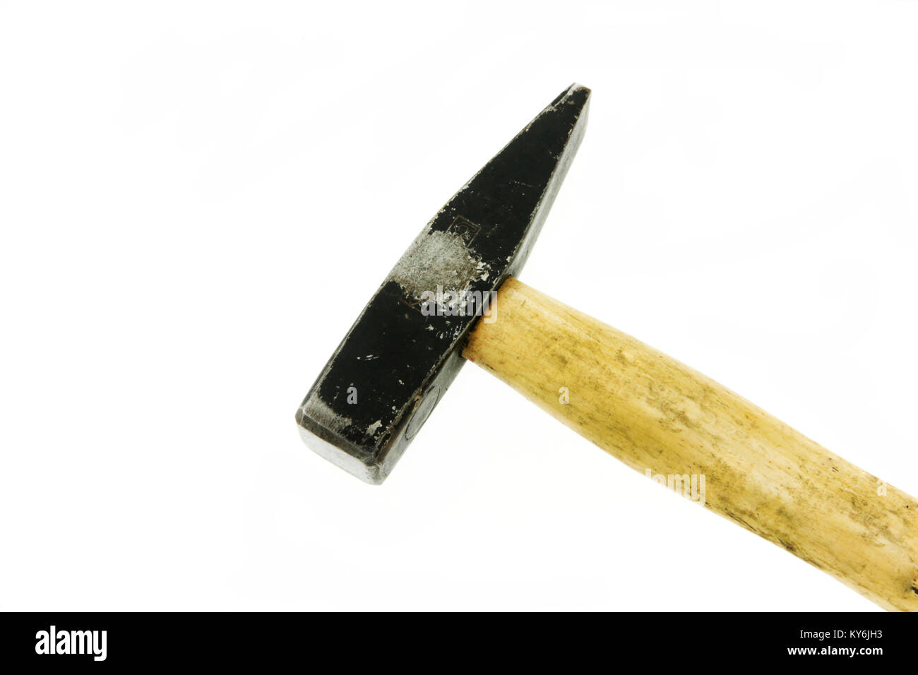 Small hammer with wooden handle isolated on white background Stock ...