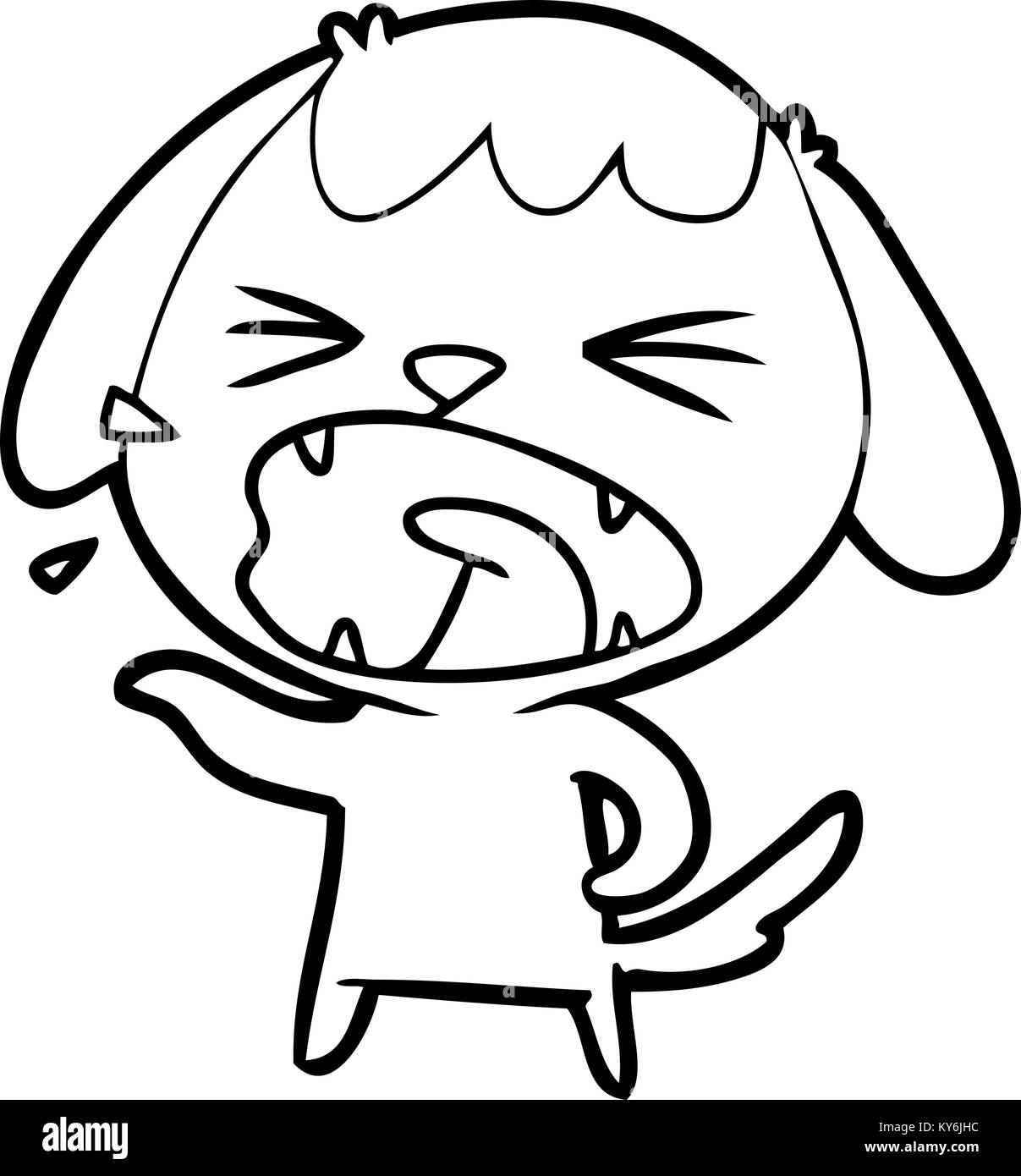 cute cartoon dog barking Stock Vector Image & Art - Alamy