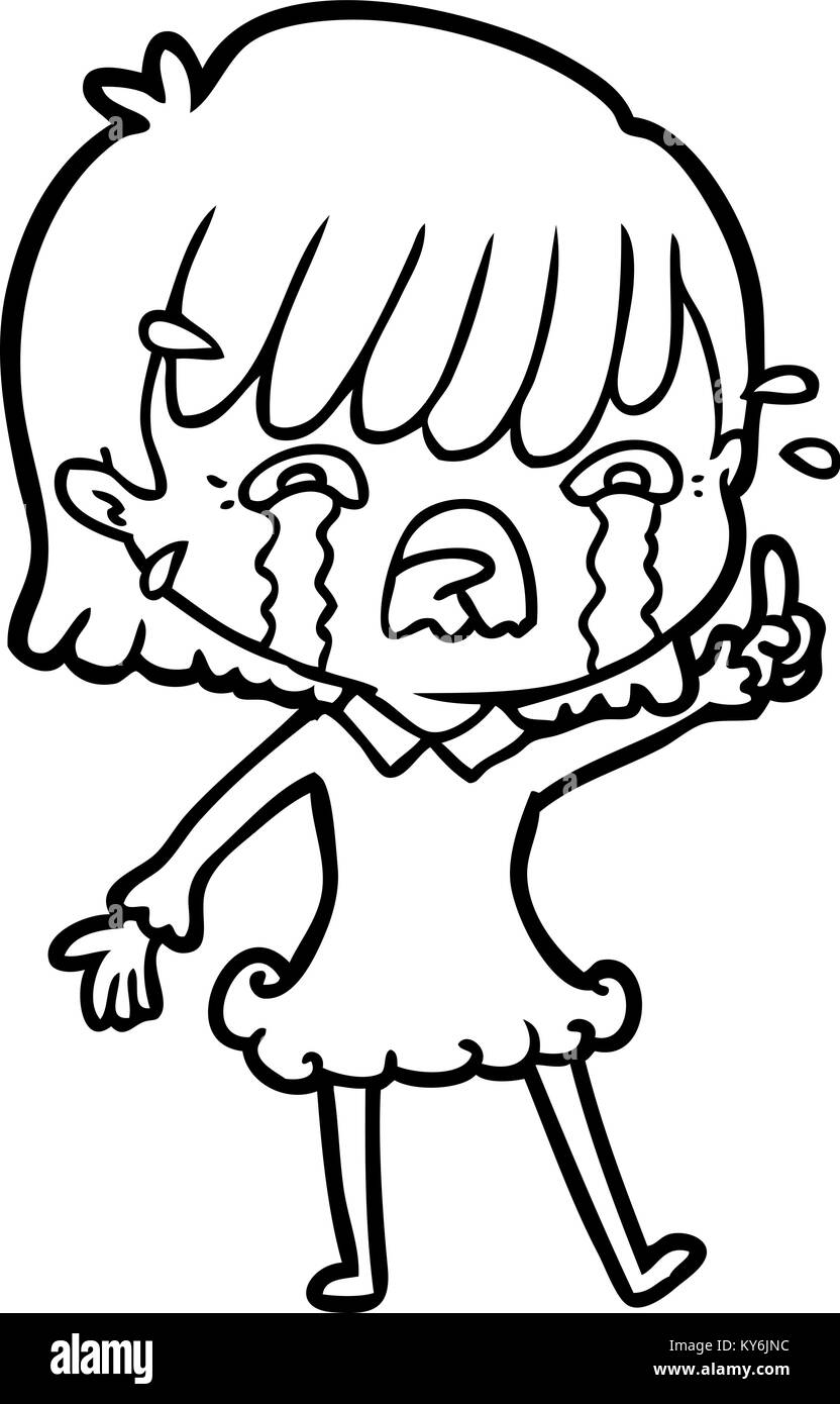 cartoon girl crying Stock Vector Image & Art - Alamy
