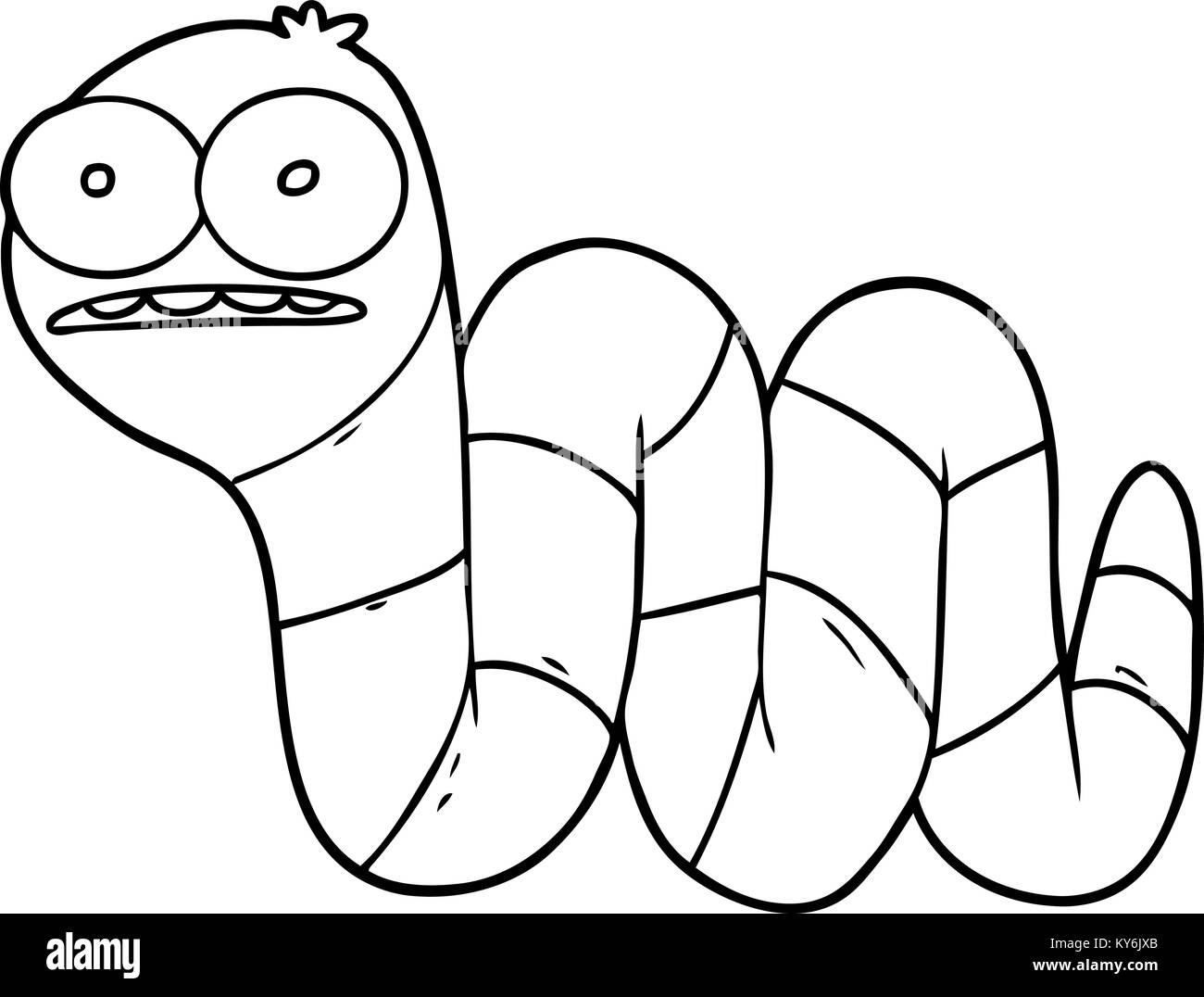 cartoon nervous worm Stock Vector Image & Art - Alamy