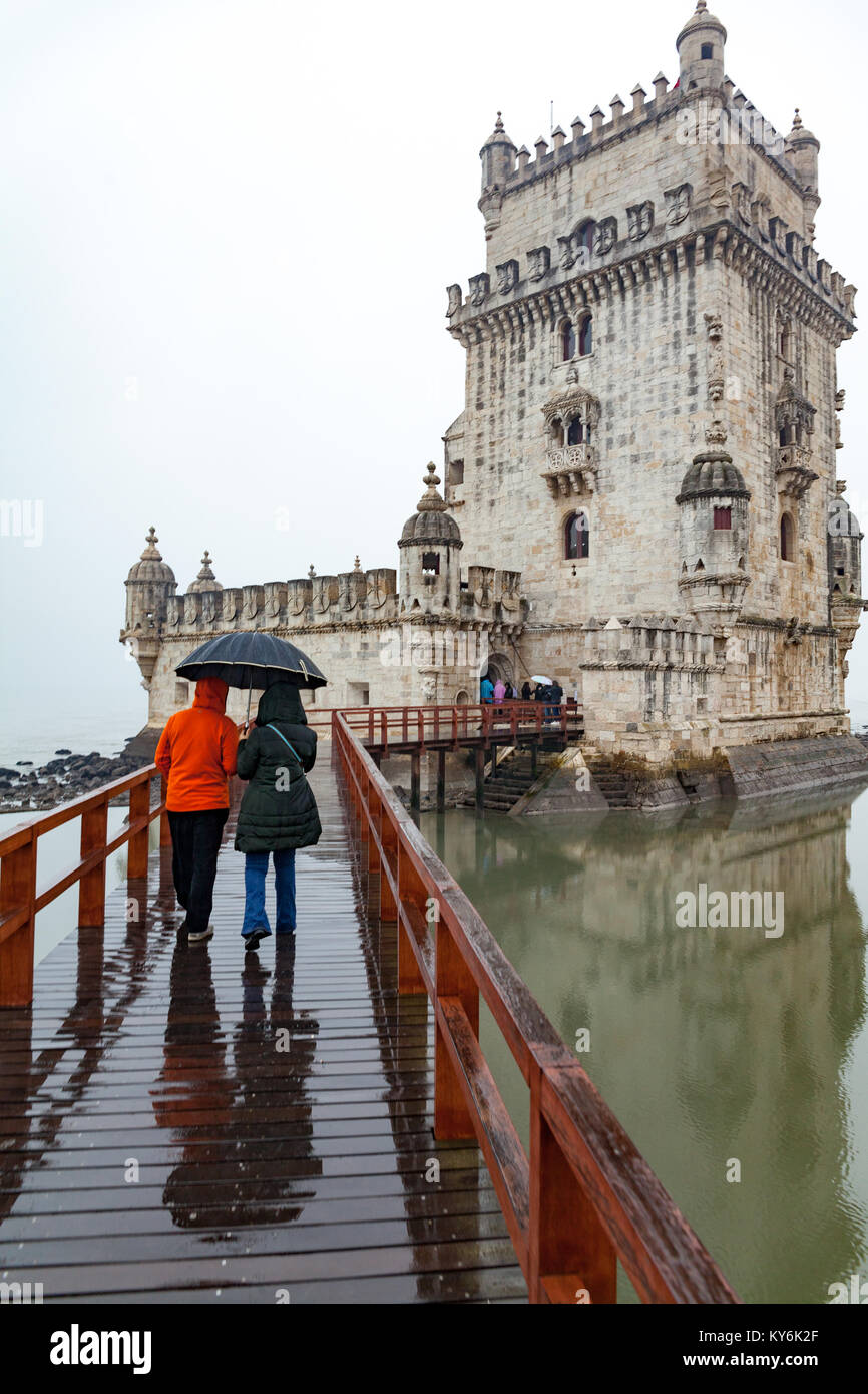 View of Belèm castle Stock Photo - Alamy