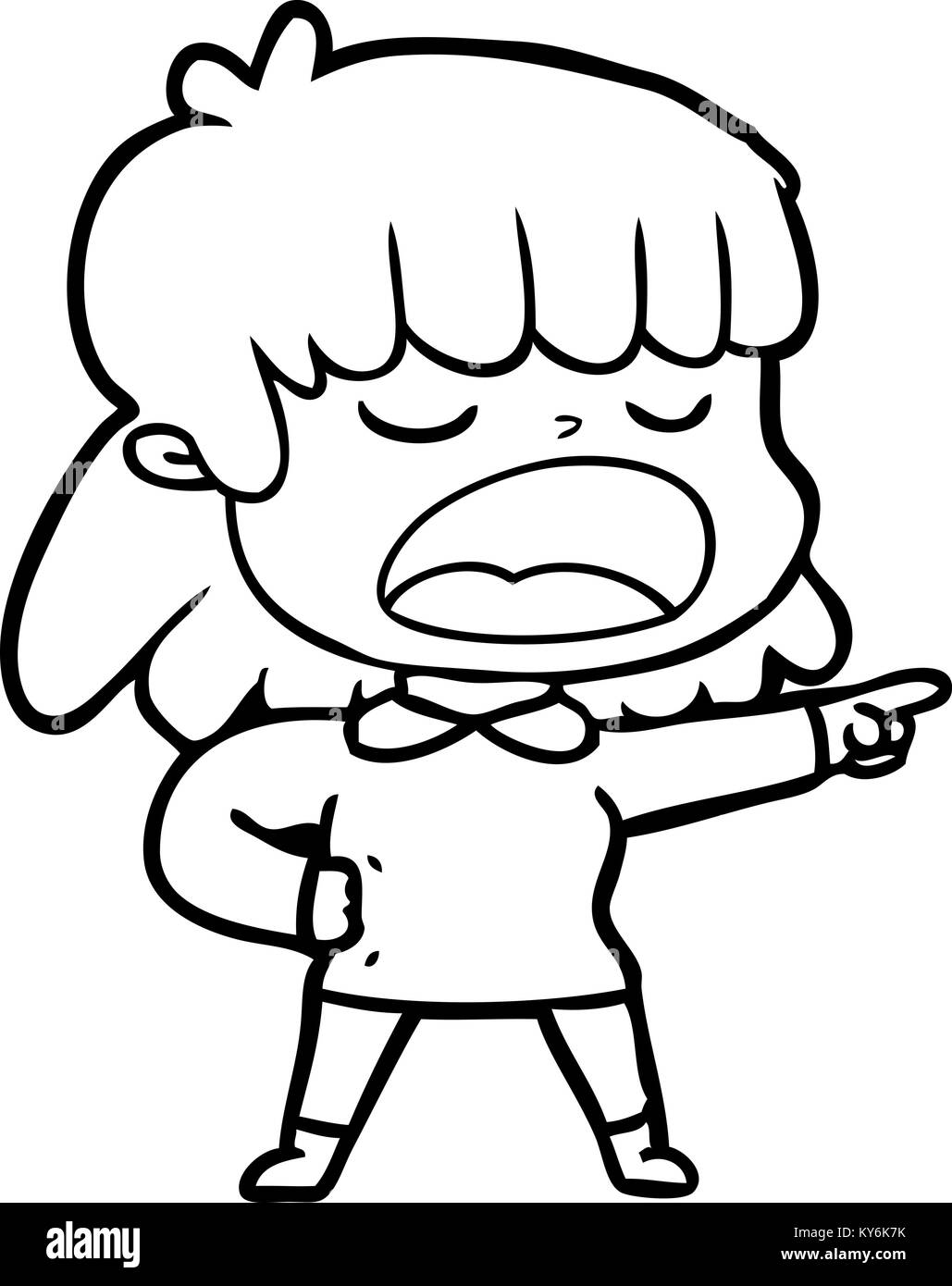 Cartoon loud woman Black and White Stock Photos & Images - Alamy
