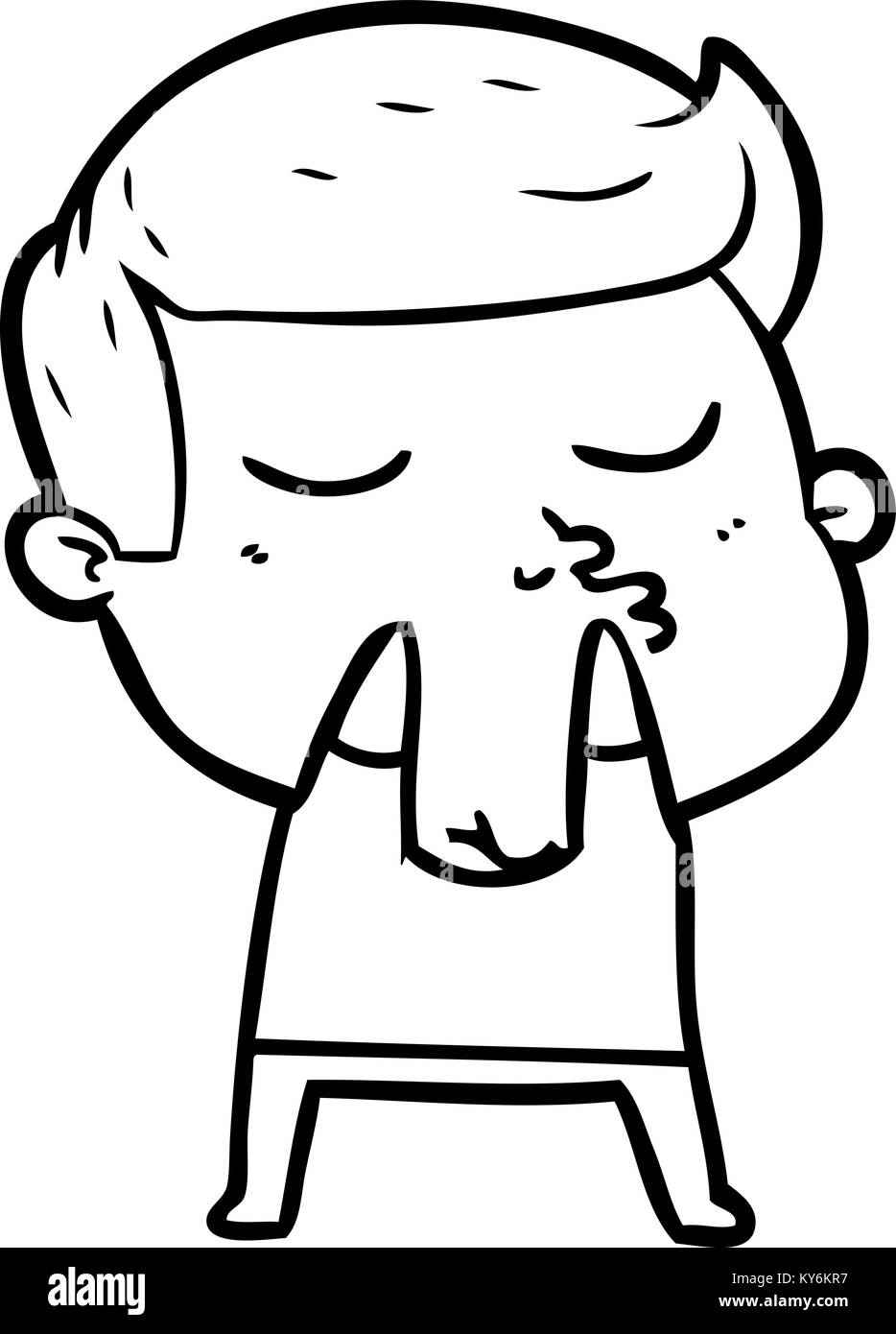 cartoon model guy pouting Stock Vector Image & Art - Alamy